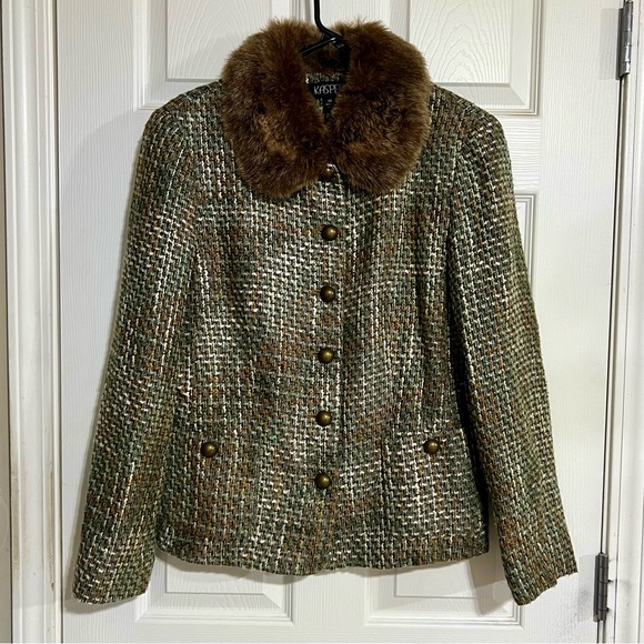Kasper | Jackets & Coats | Vintage Kasper Tweed Jacket With Removable ...